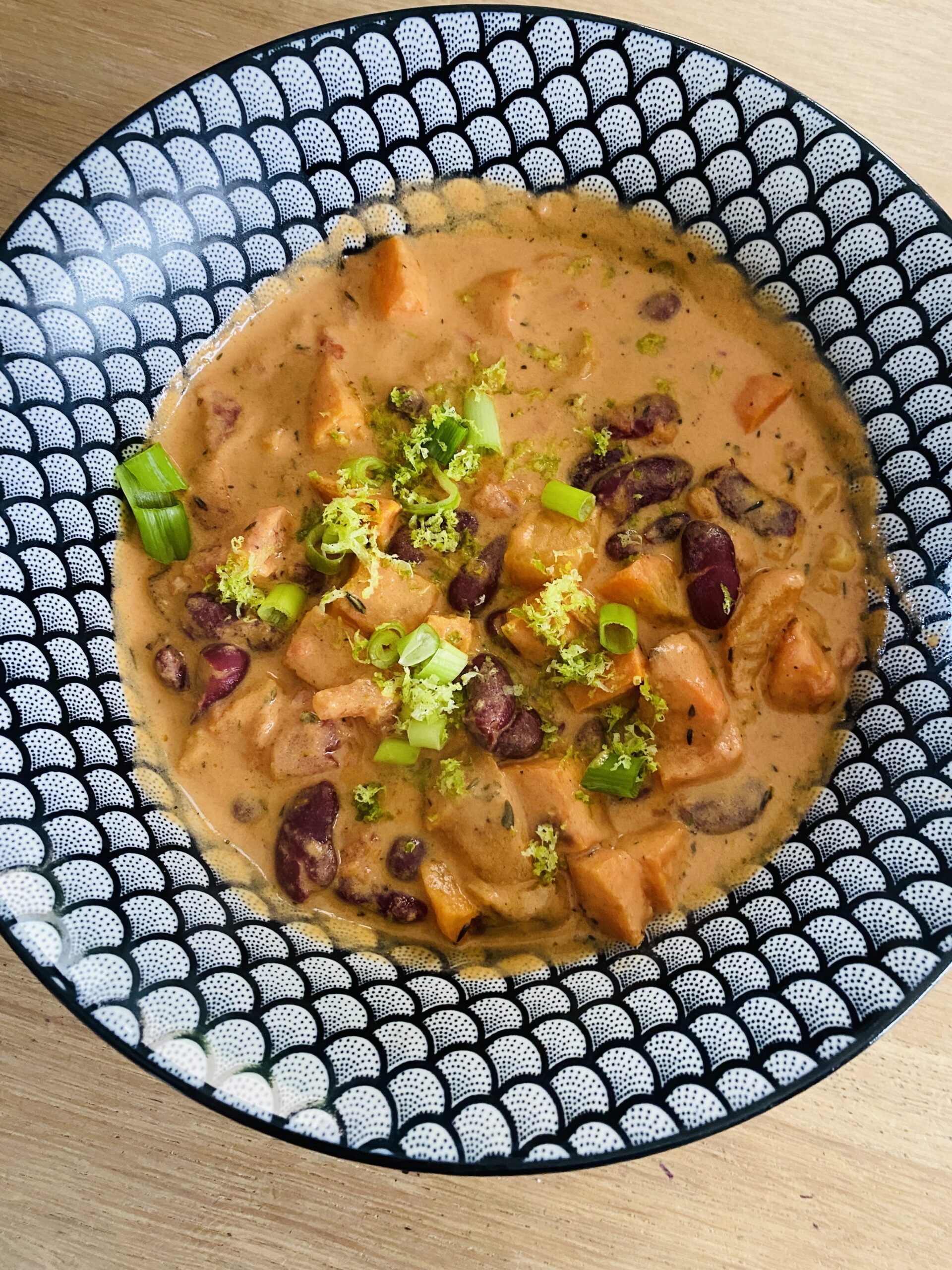 Ma recette de la soupe aux patate douces, haricots rouges & lait de ...